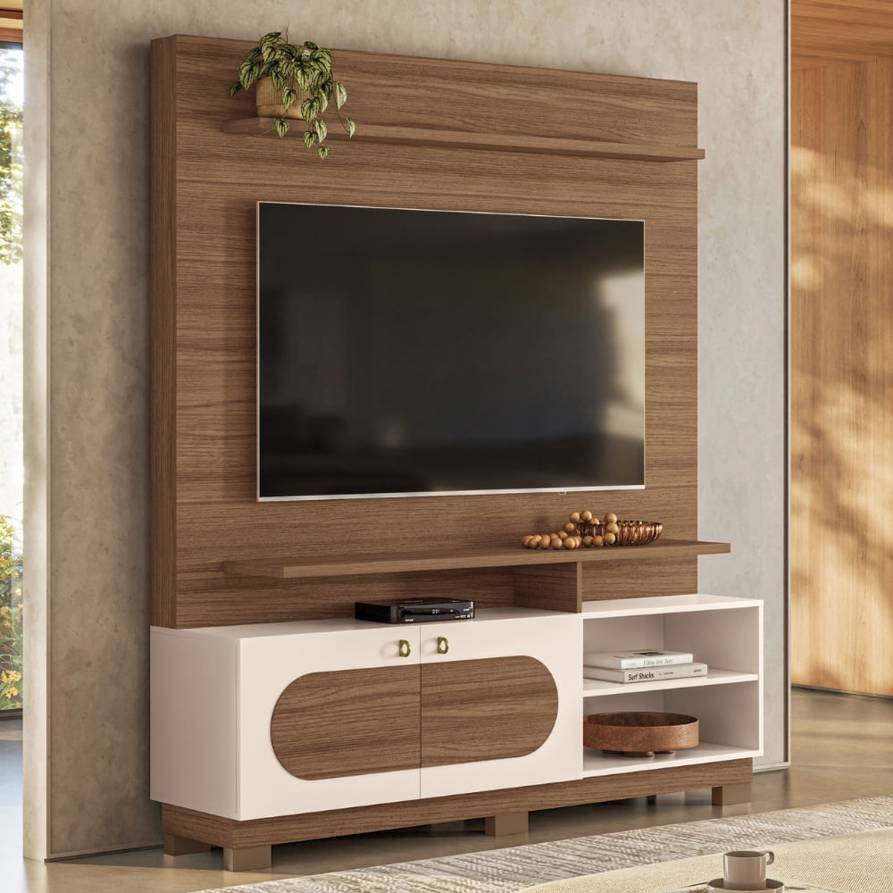 Estante Home 60 Polegada 2 Portas Axis HB Móveis | Multiloja | Multiloja